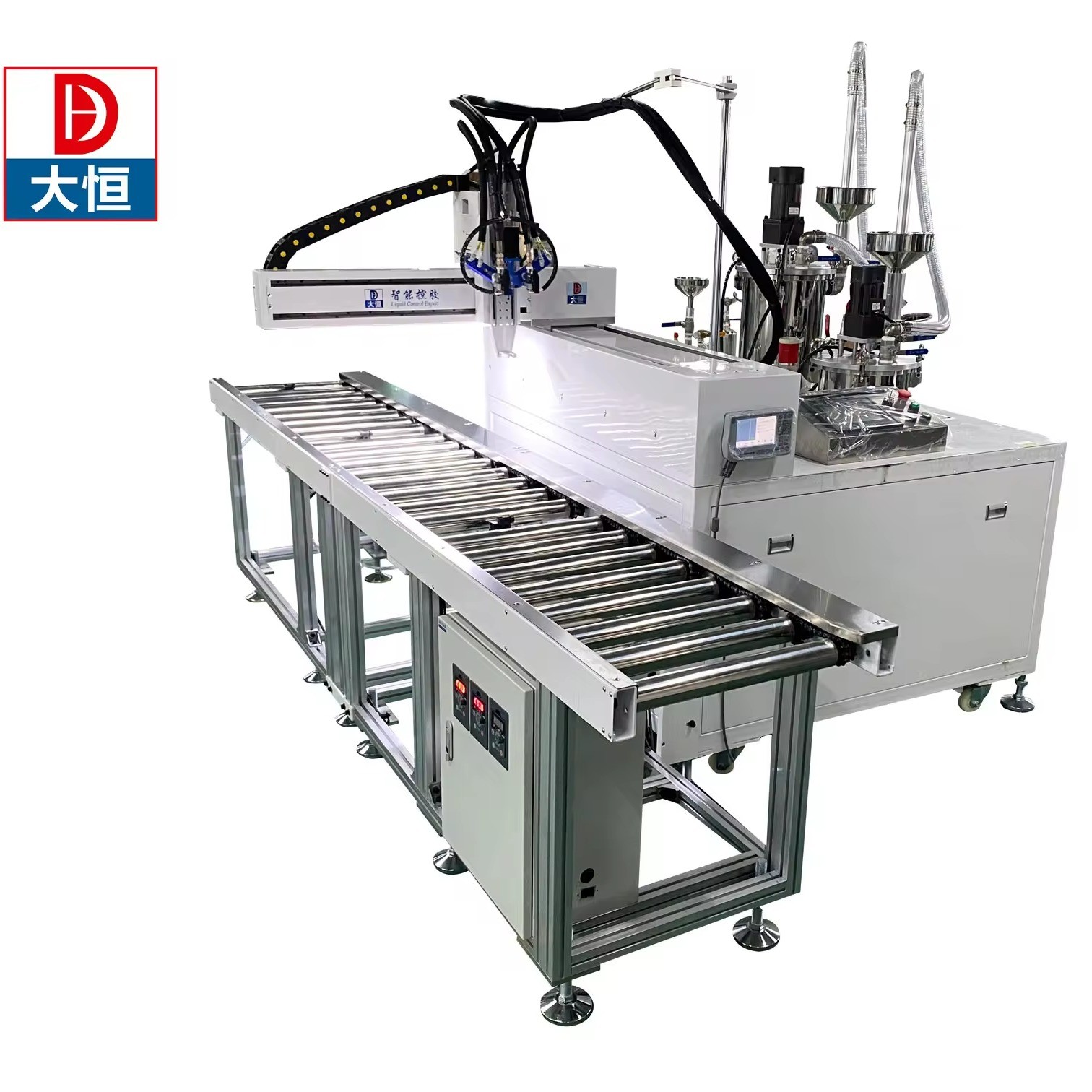 Plastic Packaging Vacuum Chamber Dispensing Potting Machine With And 1 ...
