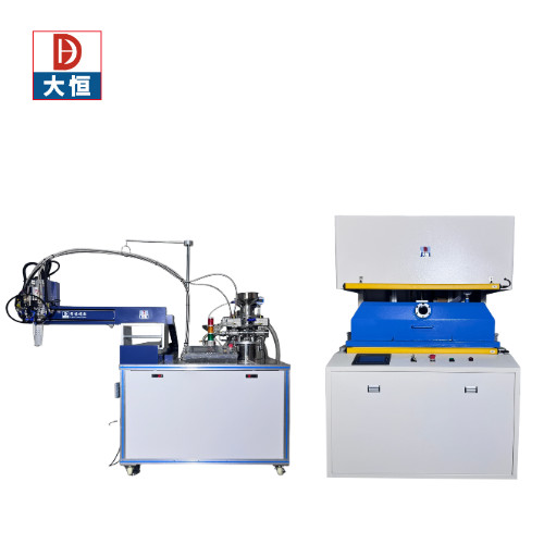 Vacuum Gluing Production Line 2 Part Automatic Glue Dispensing Machine